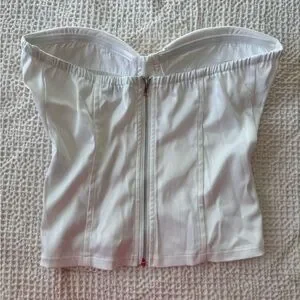 Fashion Nova | Tops | Fashion Nova White Satin Corset Top Size Small ...